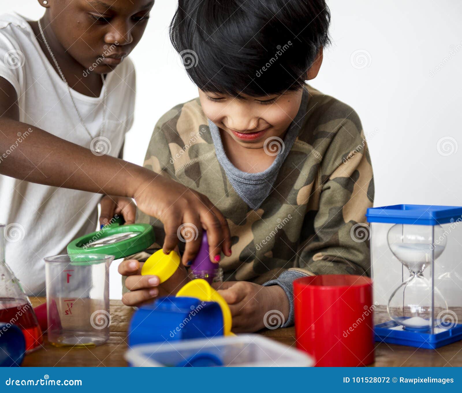 Students Conducting Scientific Experiment Concept Stock Photo - Image ...