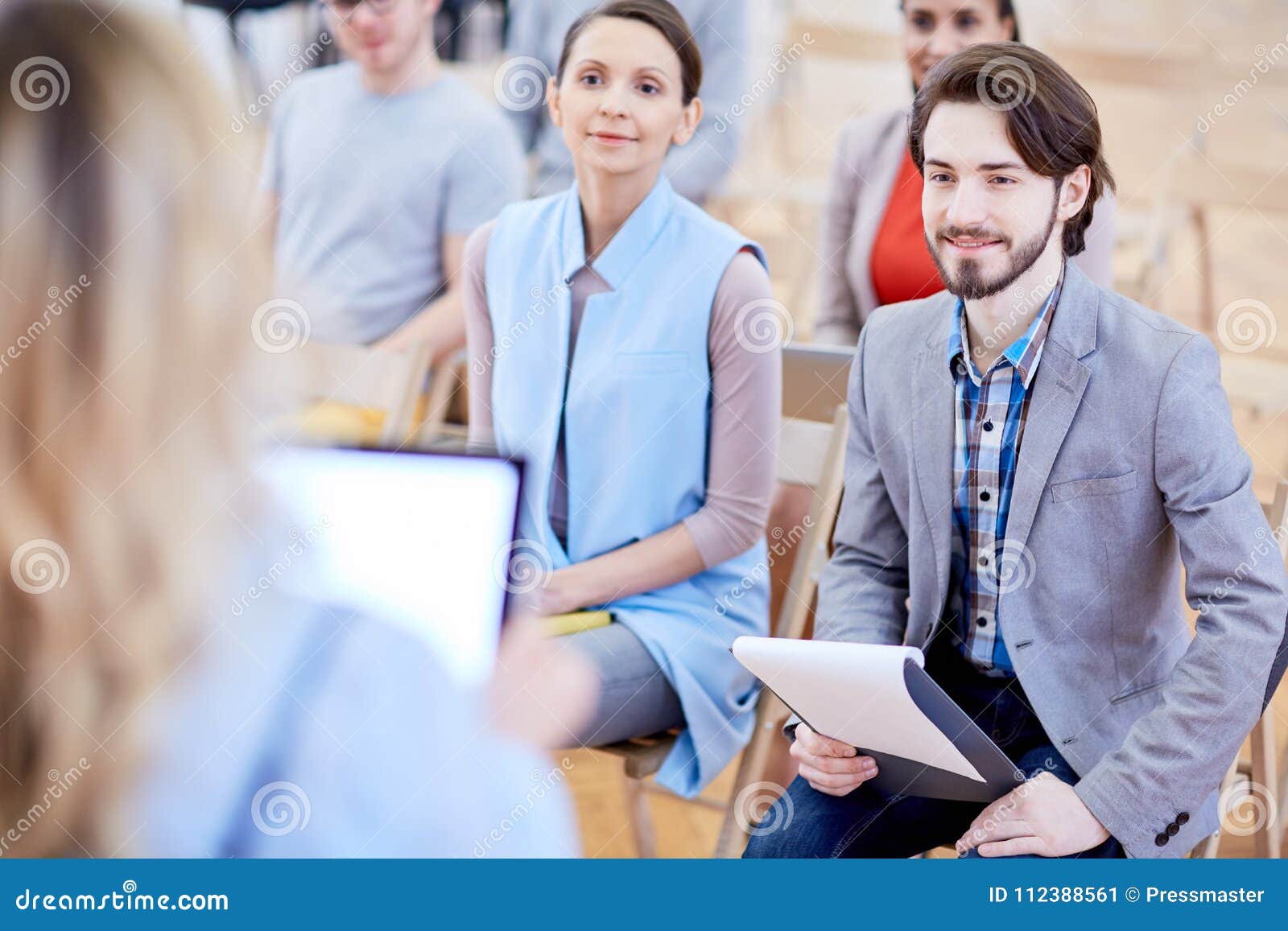 Students at conference stock image. Image of education - 112388561