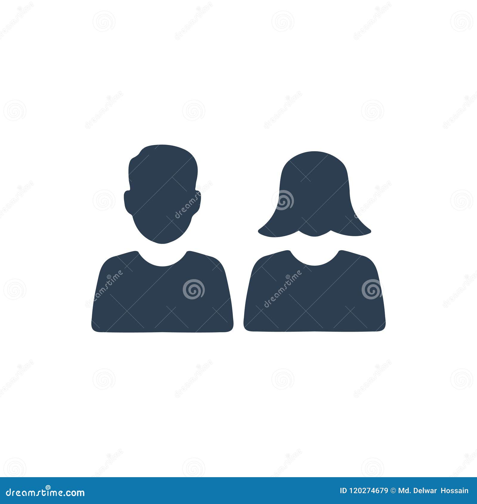 Students / Couple / Icon stock vector. Illustration of children - 120274679
