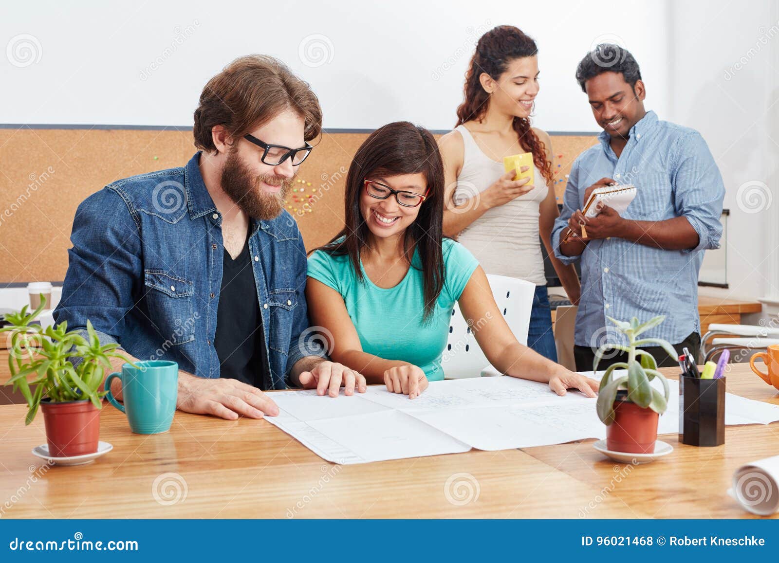 Students in Coworking Office Stock Photo - Image of brainstorming ...