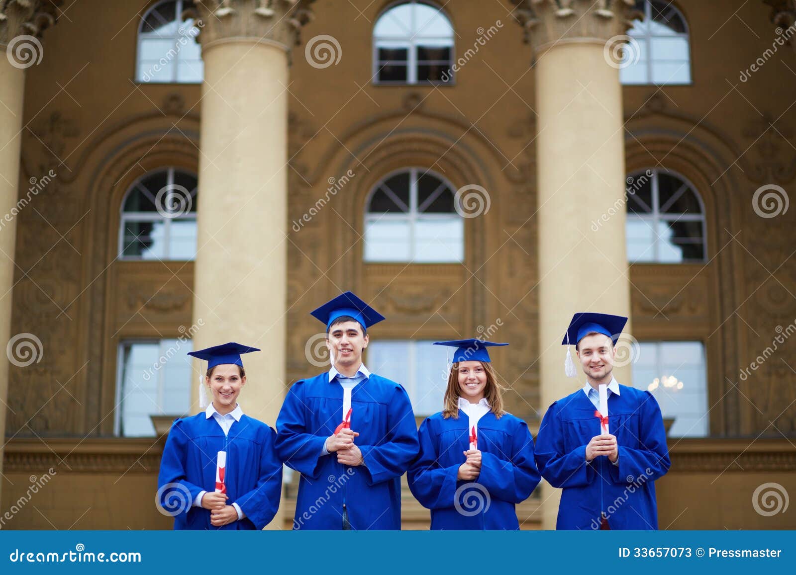 Students with diplomas stock image. Image of graduation - 33657073