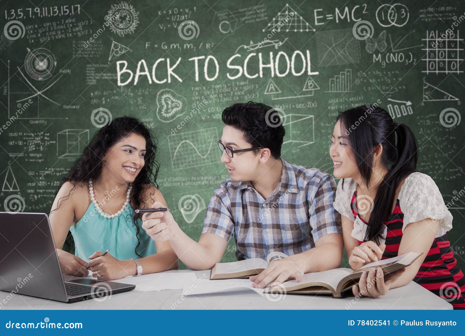 Students Discussing Assignment in the Class Stock Image - Image of ...