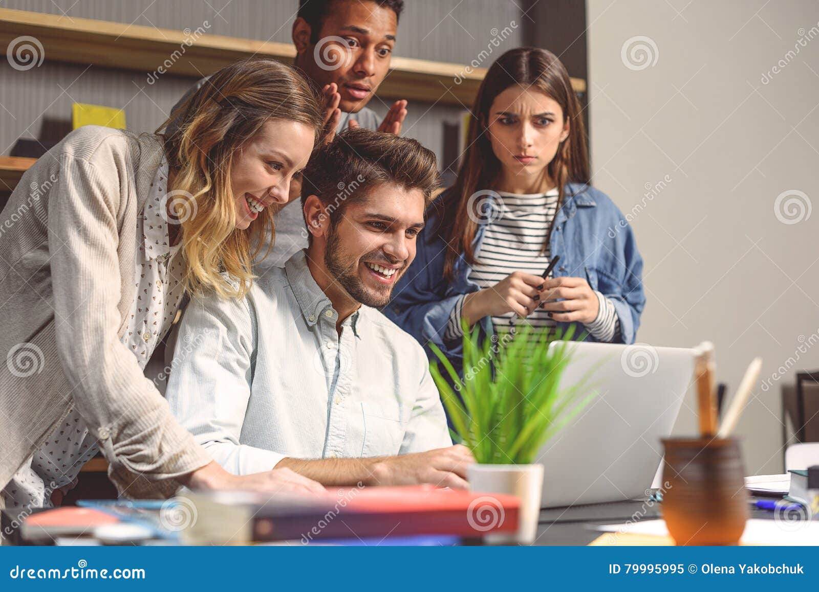 Students Doing Group Project in Campus Library Stock Image - Image of ...