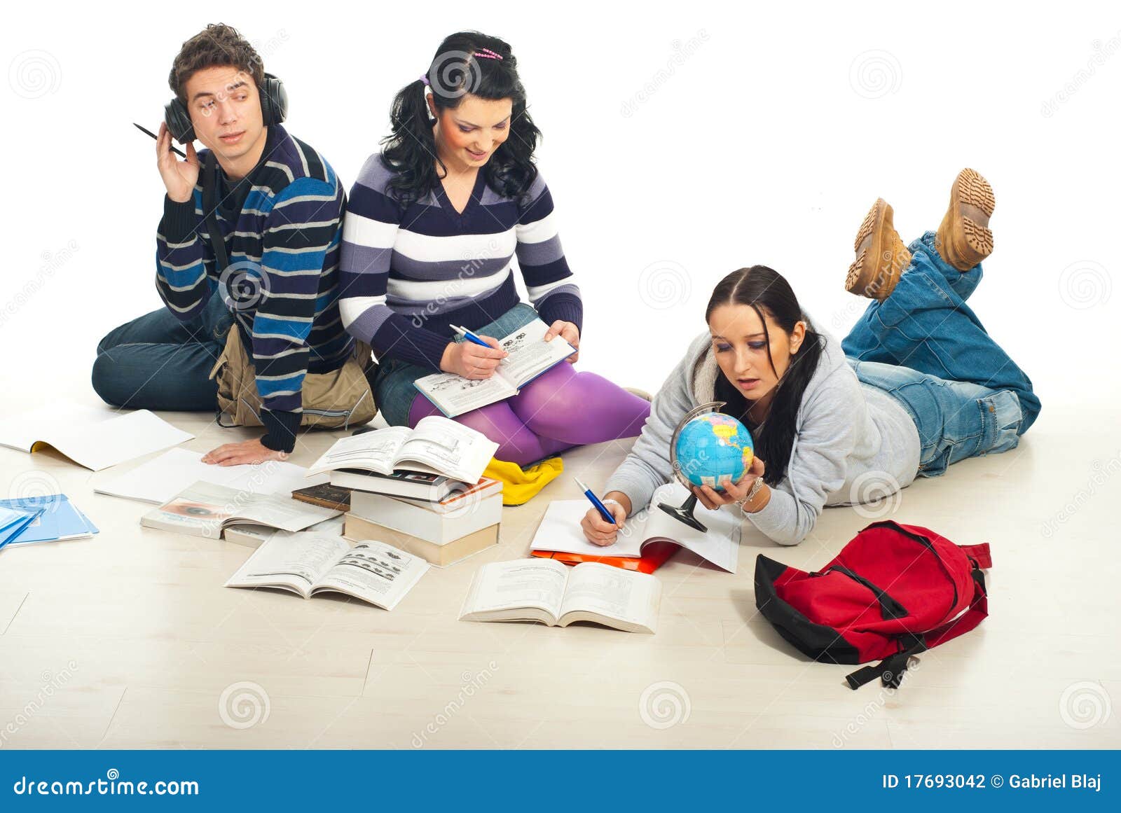 Students doing homework stock photo. Image of beautiful - 17693042