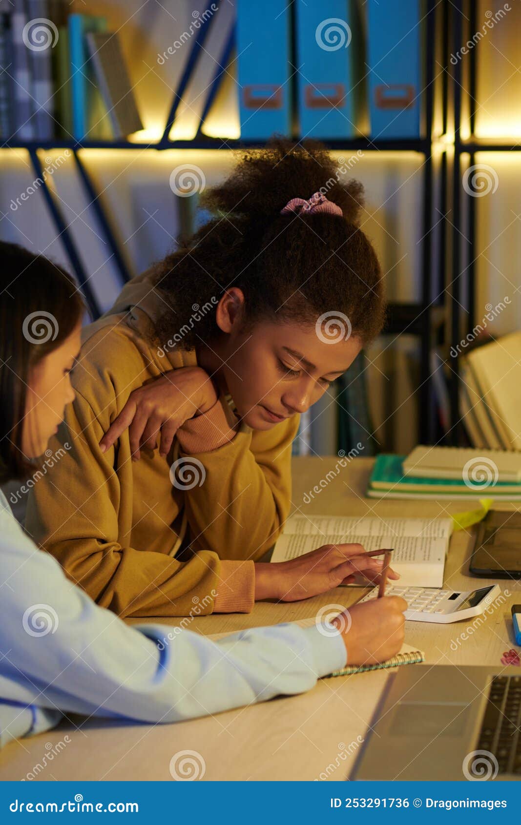 Students Doing Math Homework Stock Photo - Image of college, calculate ...