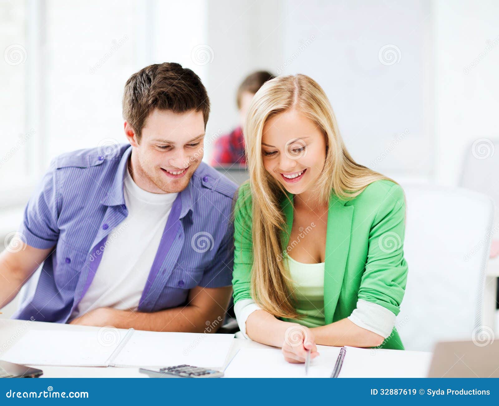 Students Doing Mathematics at School Stock Image - Image of classroom ...