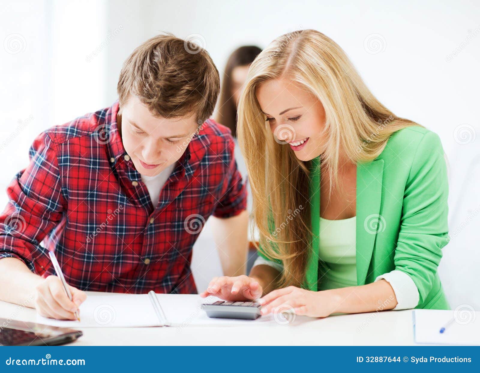 Students Doing Mathematics at School Stock Photo - Image of preparation ...