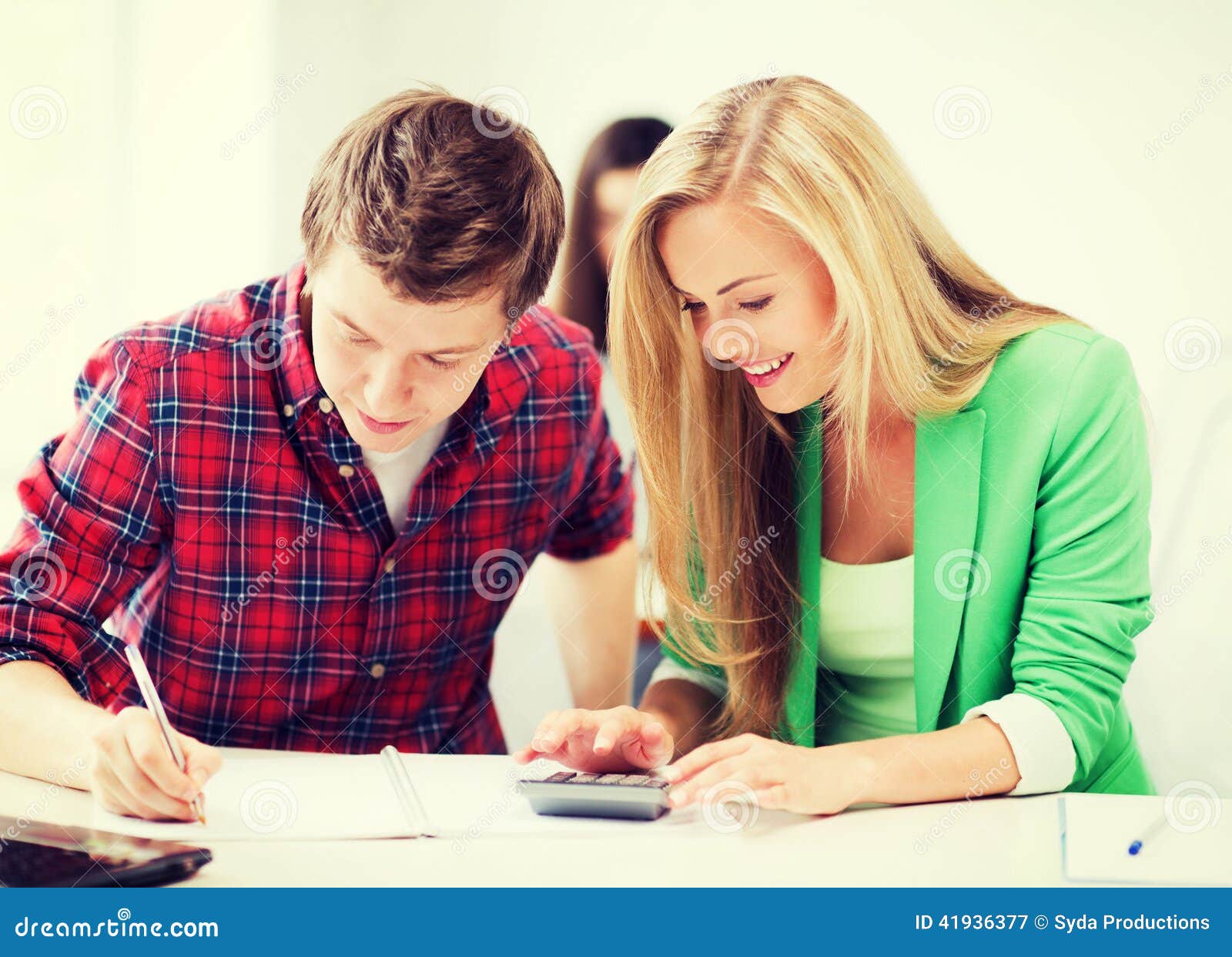 Students Doing Mathematics at School Stock Image - Image of calculating ...