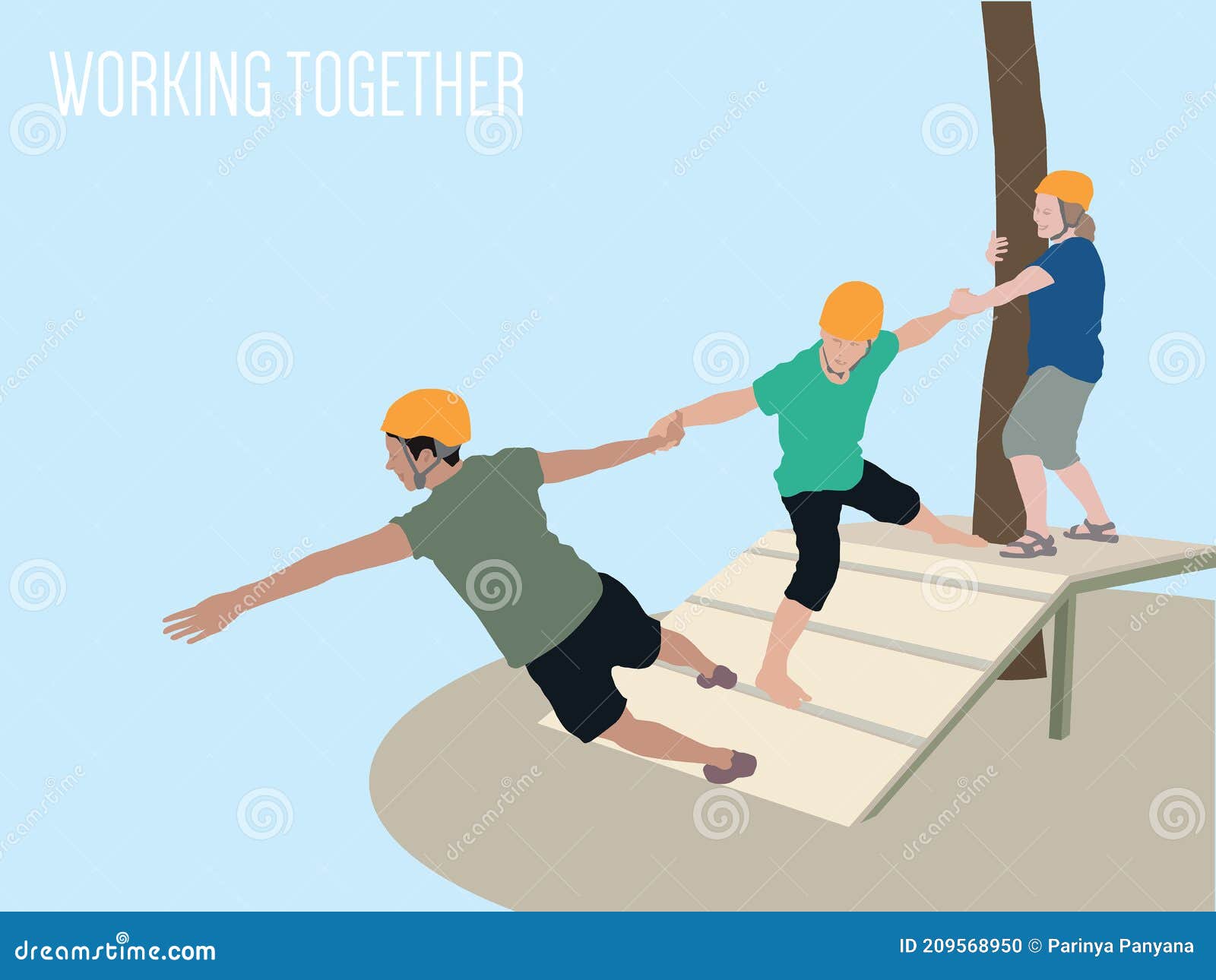 Students Doing Outdoor Activity Stock Illustration - Illustration of ...