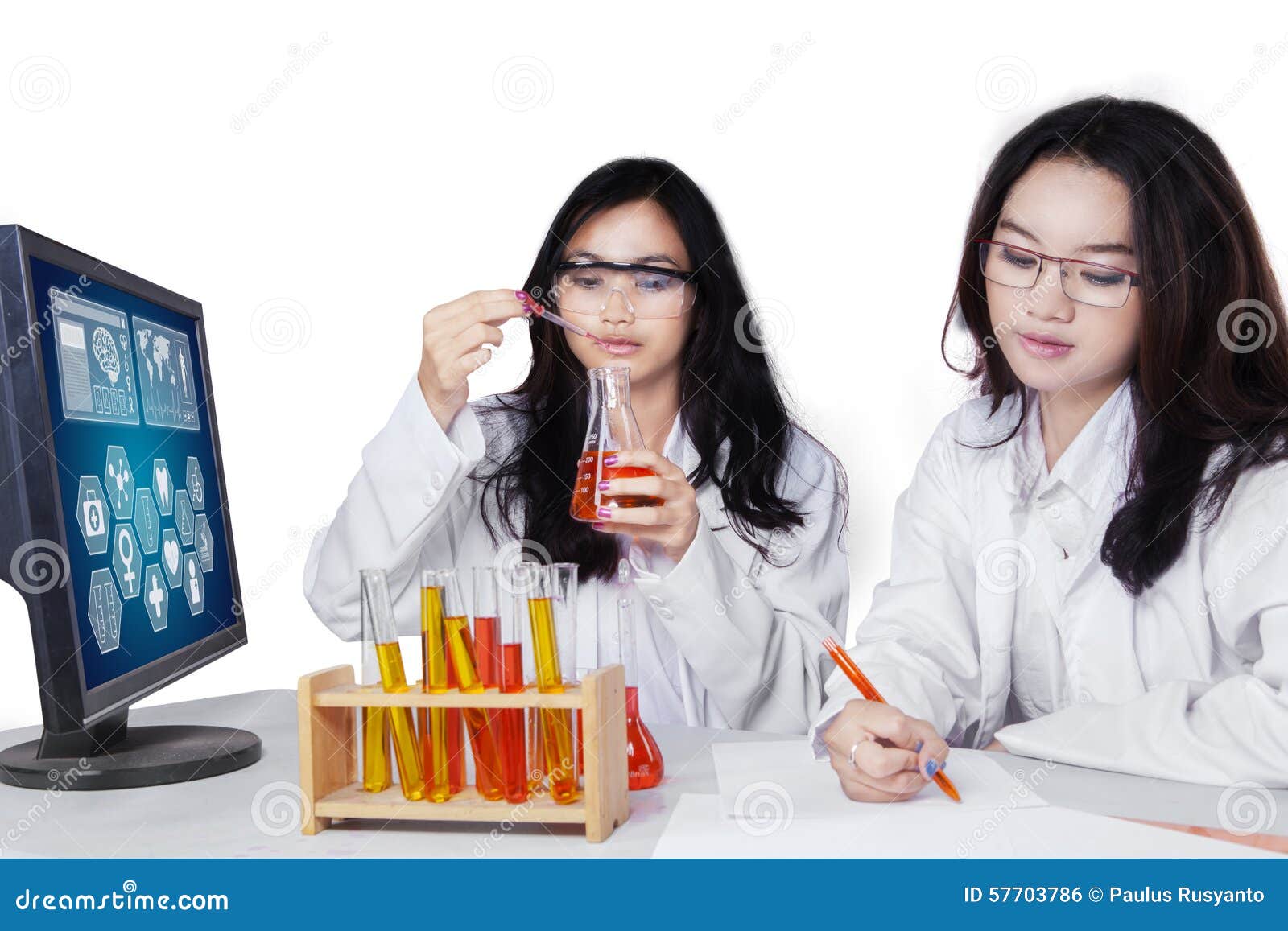 Students Doing Research and Make the Report Stock Photo - Image of ...