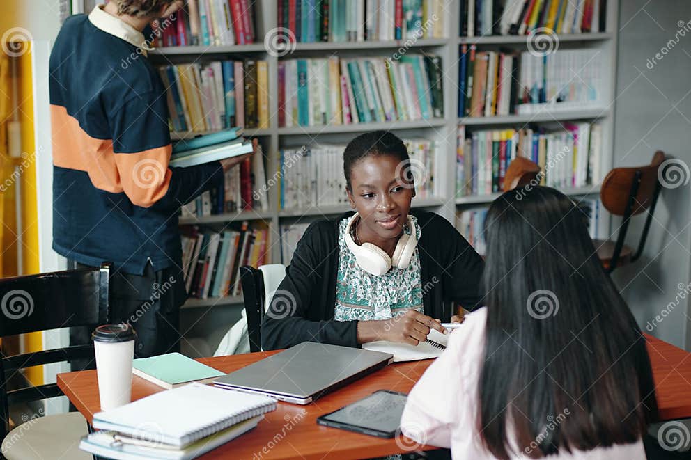 Students Doing School Project in Team Stock Photo - Image of computer ...