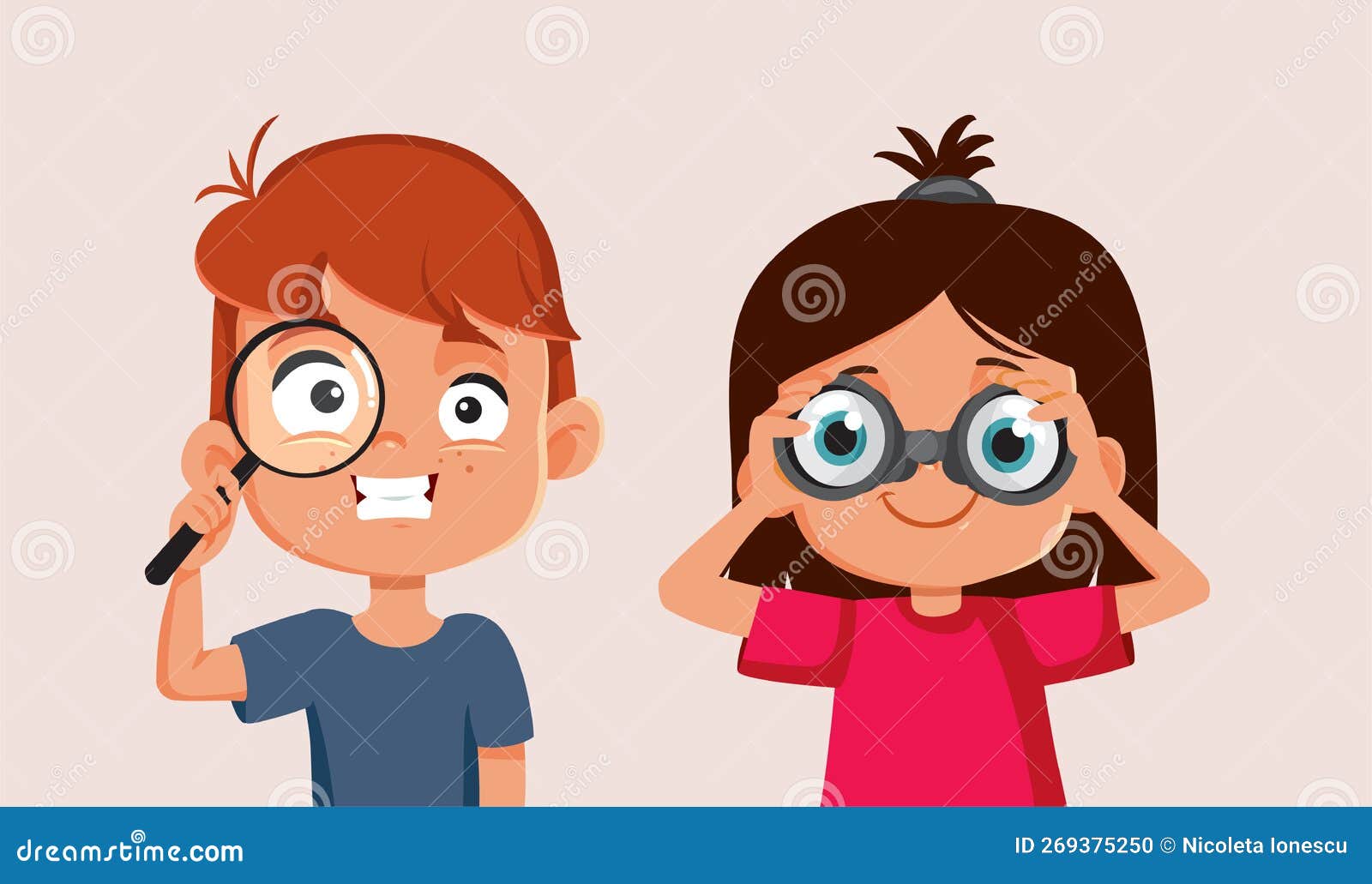 Children Eager To Learn and Discover in School Vector Cartoon ...