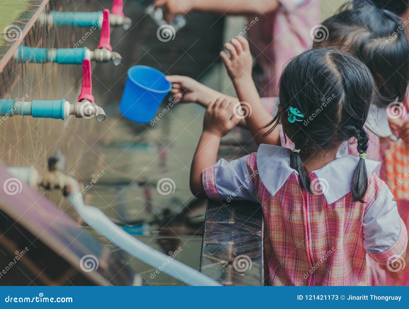 Students Drinking Water from the Faucet Editorial Stock Photo - Image ...