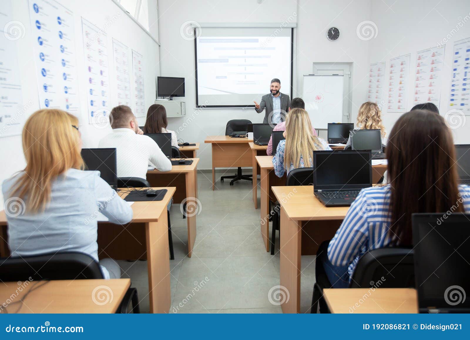 Students in Drivers School Classroom Stock Image - Image of college ...