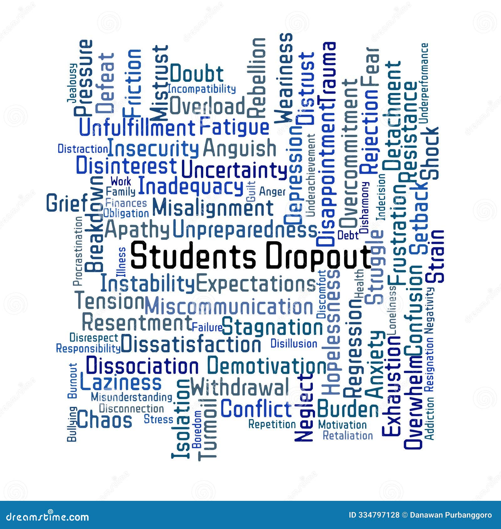 Students Dropout Cloud stock illustration. Illustration of screenshot ...