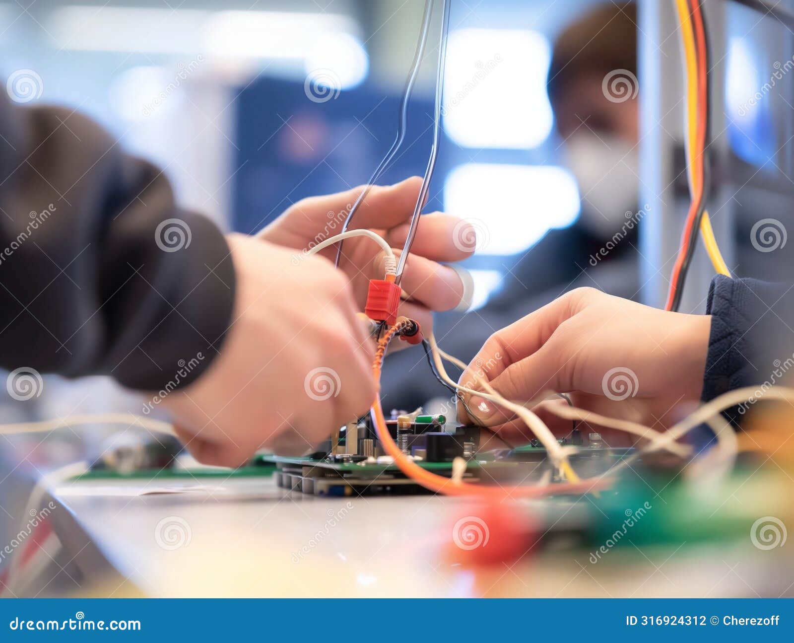 Students Engaged in Electronics Project Stock Photo - Image of ...