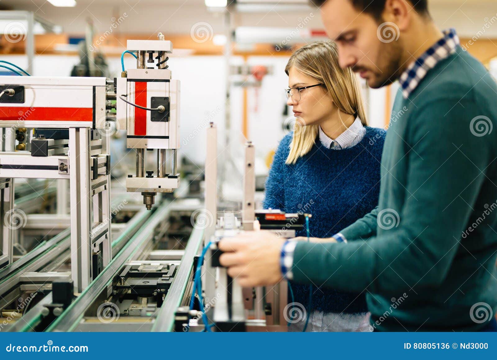 Students Engineering Class Project Stock Photo - Image of design ...