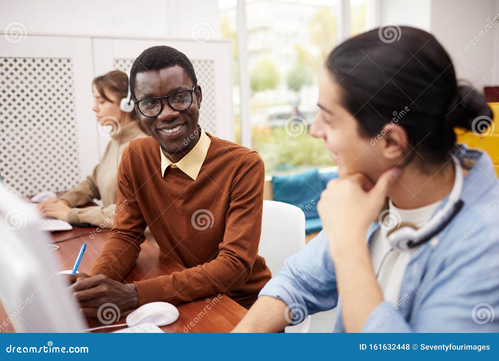 Students Enjoying Computer Class Stock Photo - Image of school, groups ...