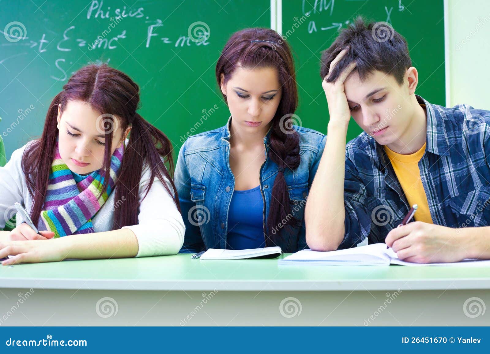 Students on exam in class stock photo. Image of classmates - 26451670