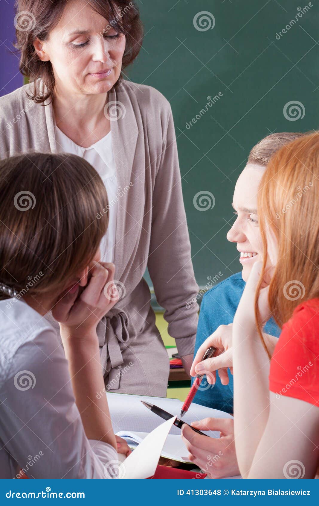 Students during exam stock photo. Image of girl, indoors - 41303648