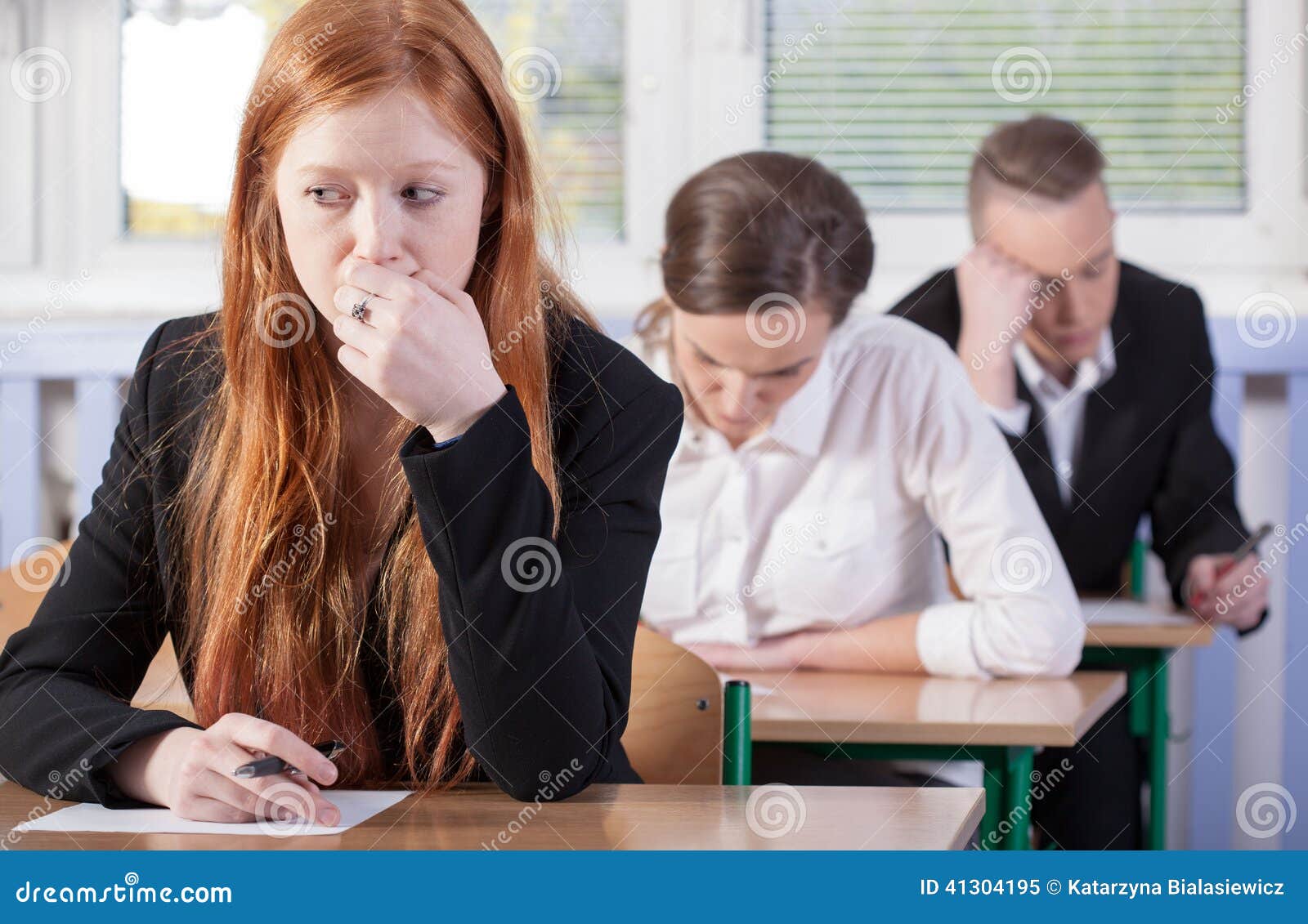 Students during exam stock image. Image of problems, classes - 41304195