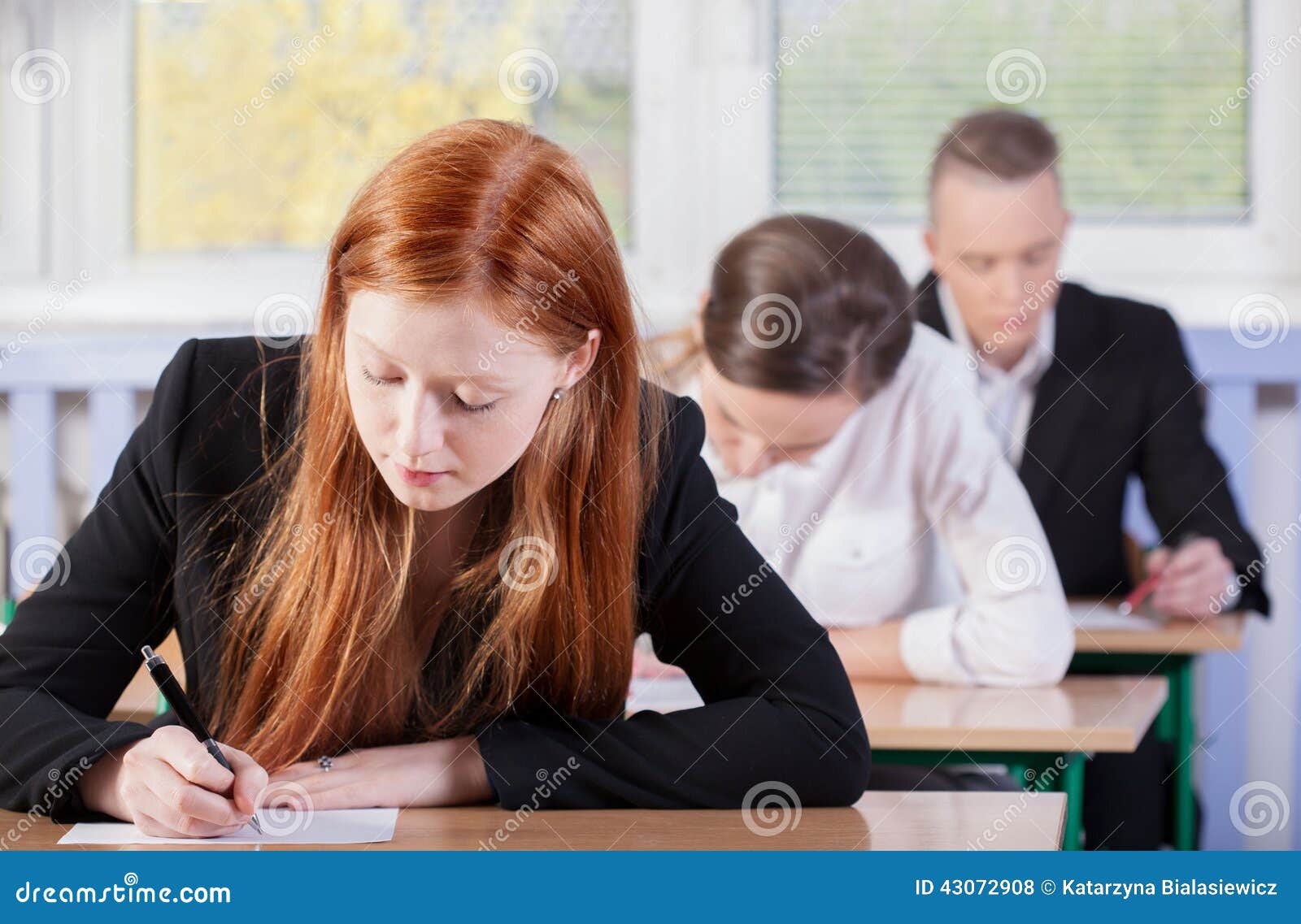 Students during exam stock photo. Image of afraid, solve - 43072908