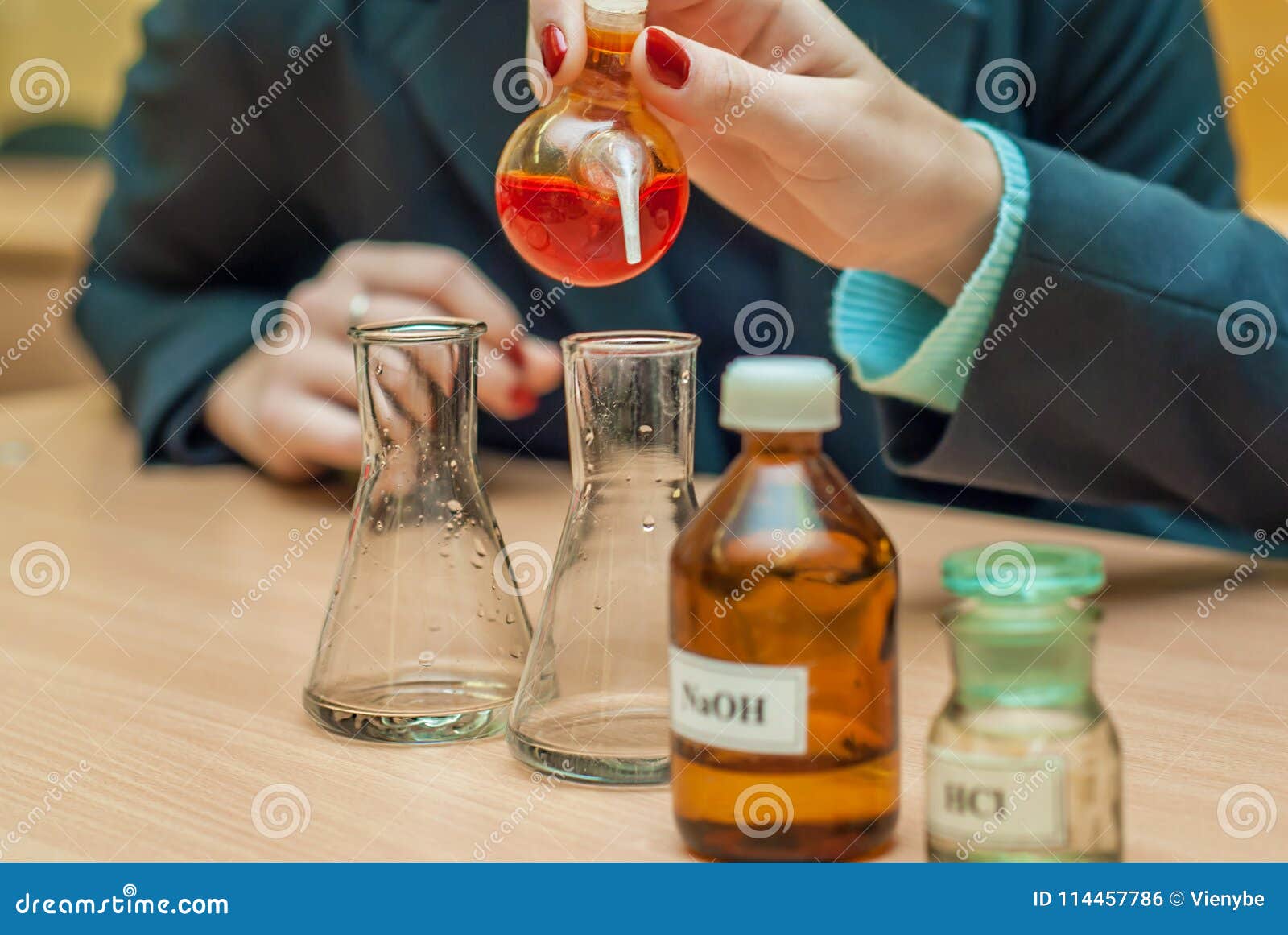 Students Experimenting and Discovering in Science Class Stock Photo ...