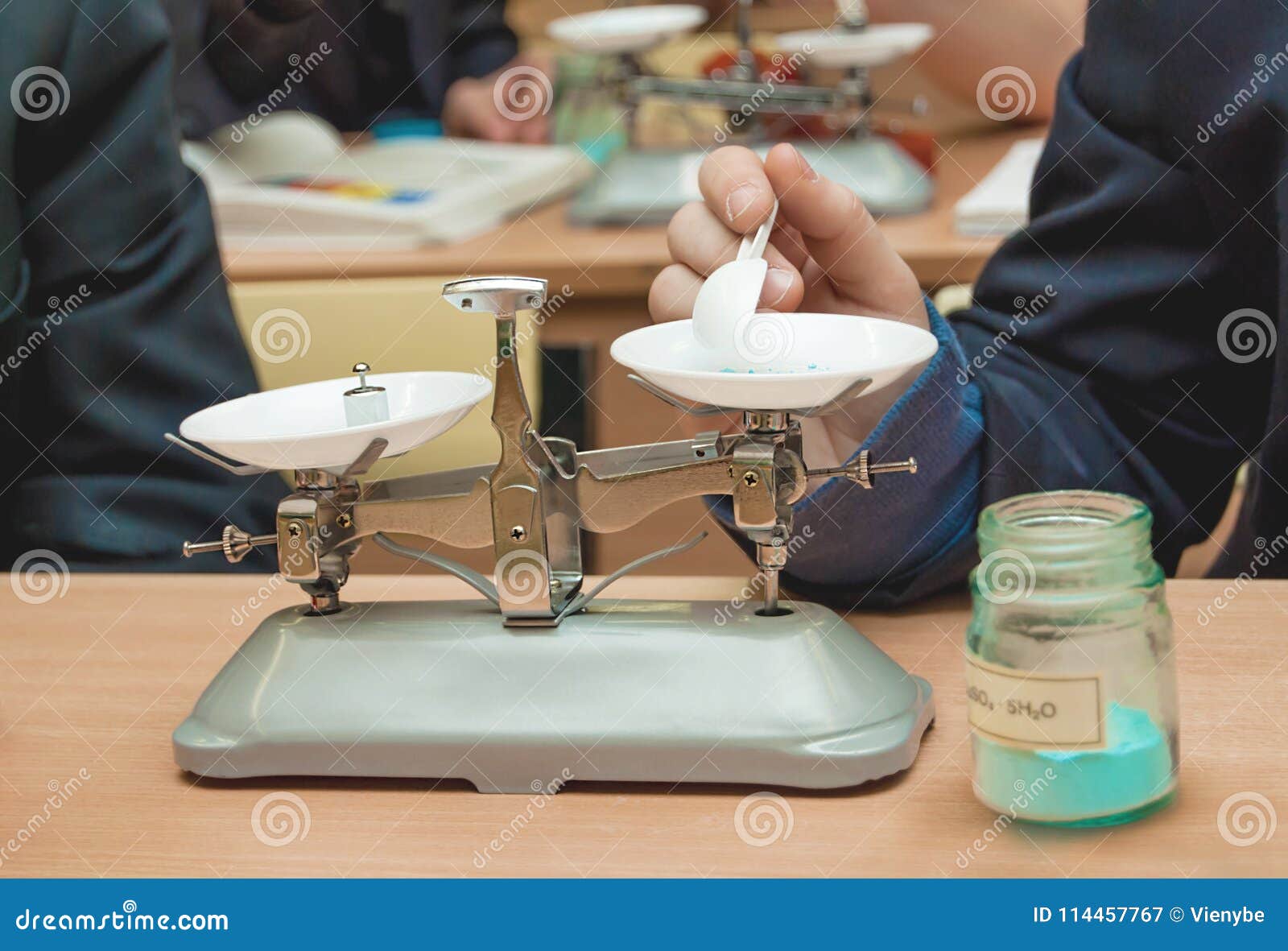 Students Experimenting and Discovering in Science Class Stock Image ...