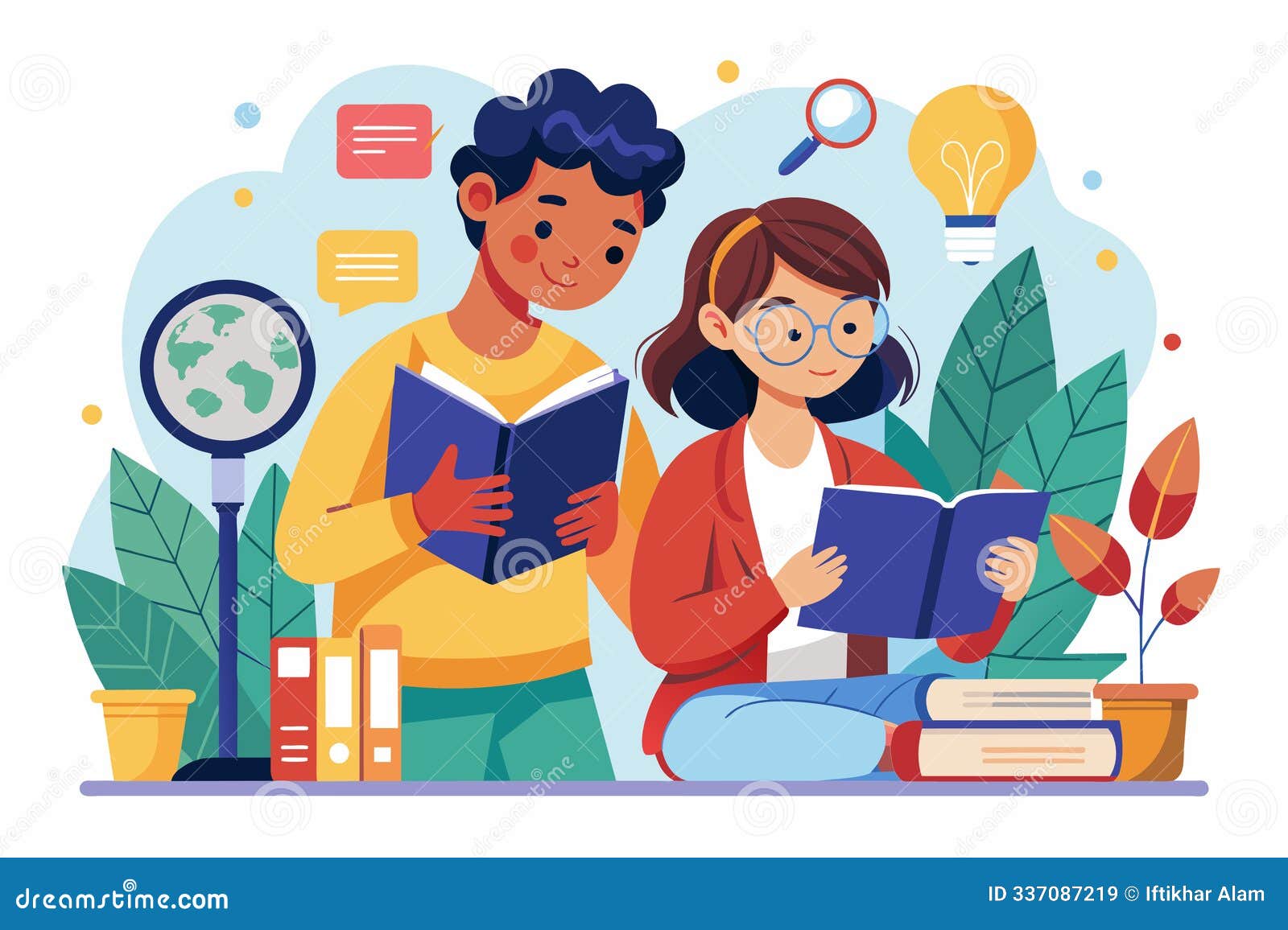 Students Explore Information while Reading Books in a Vibrant ...