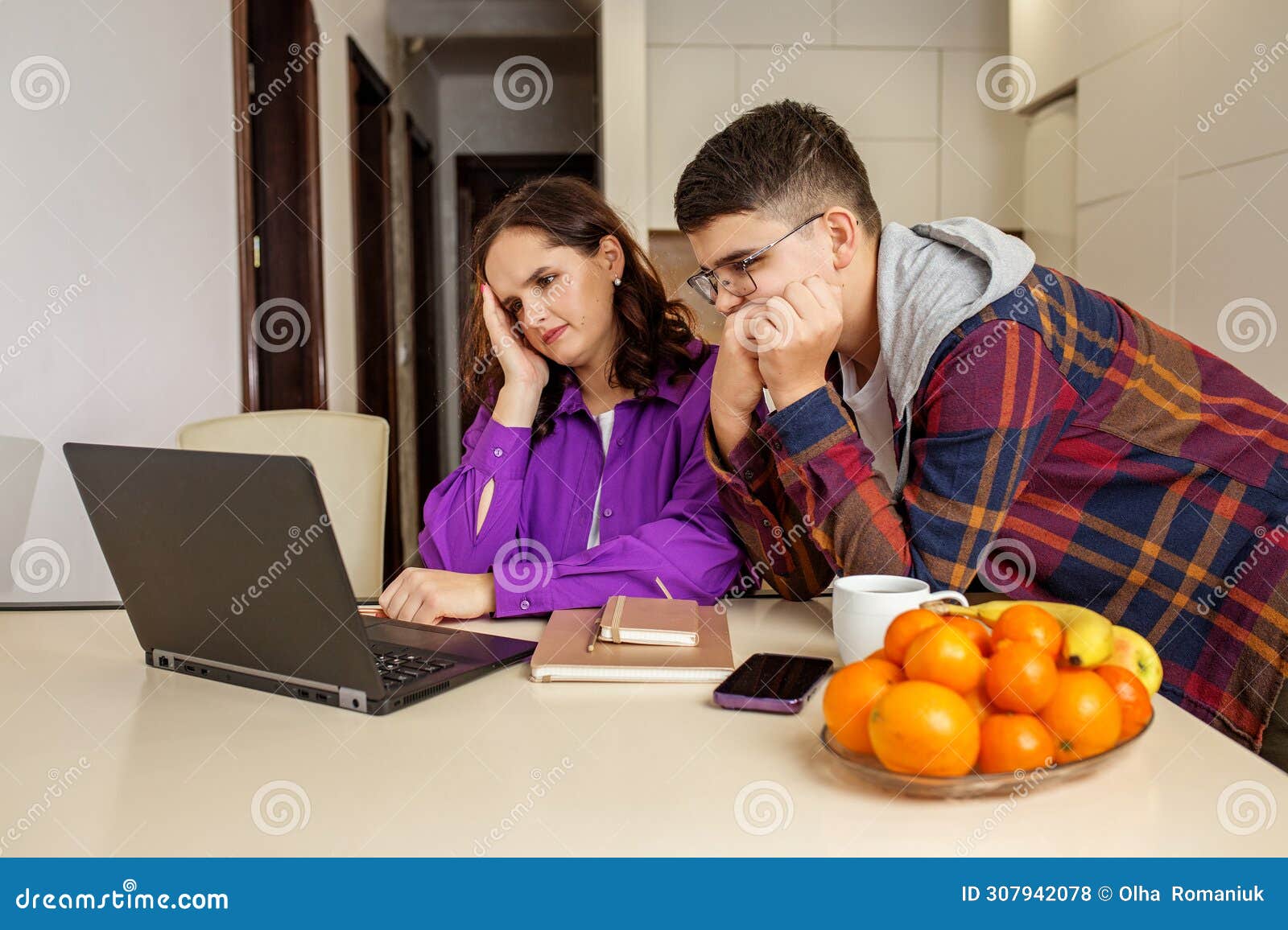 Students Facing Challenges while Studying Together Stock Photo - Image ...