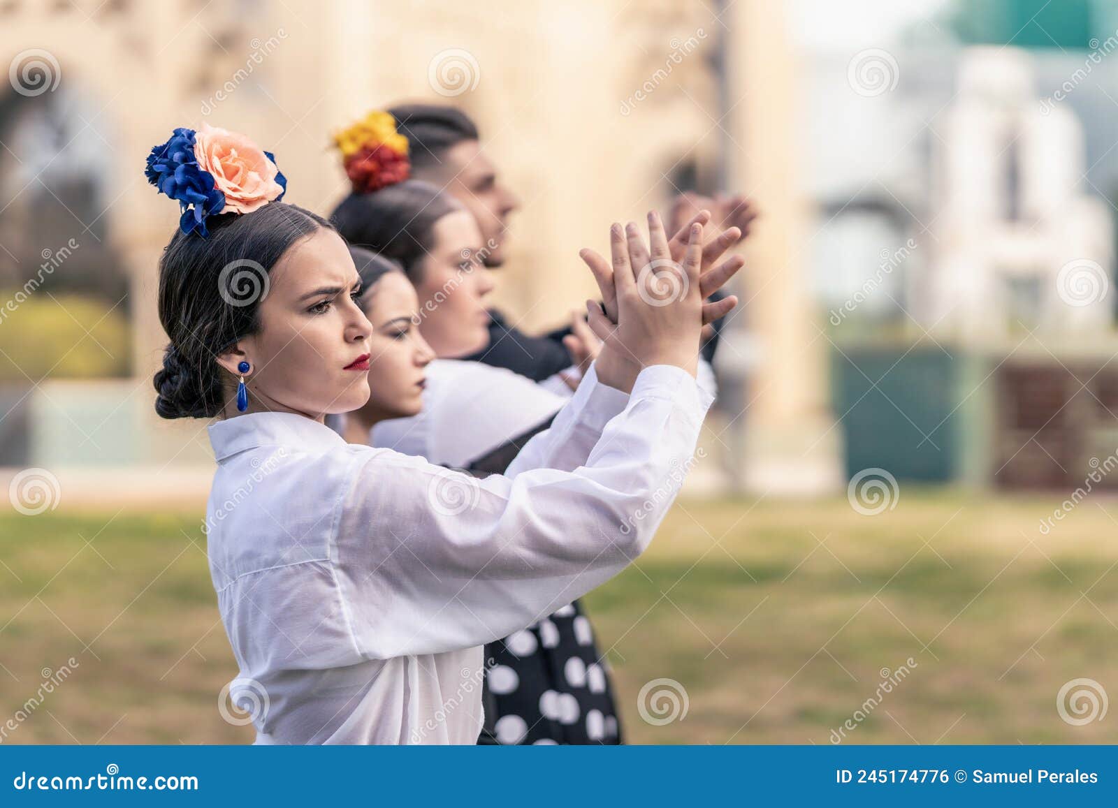 4 Students from a Flamenco School Clapping Hands Stock Photo - Image of ...