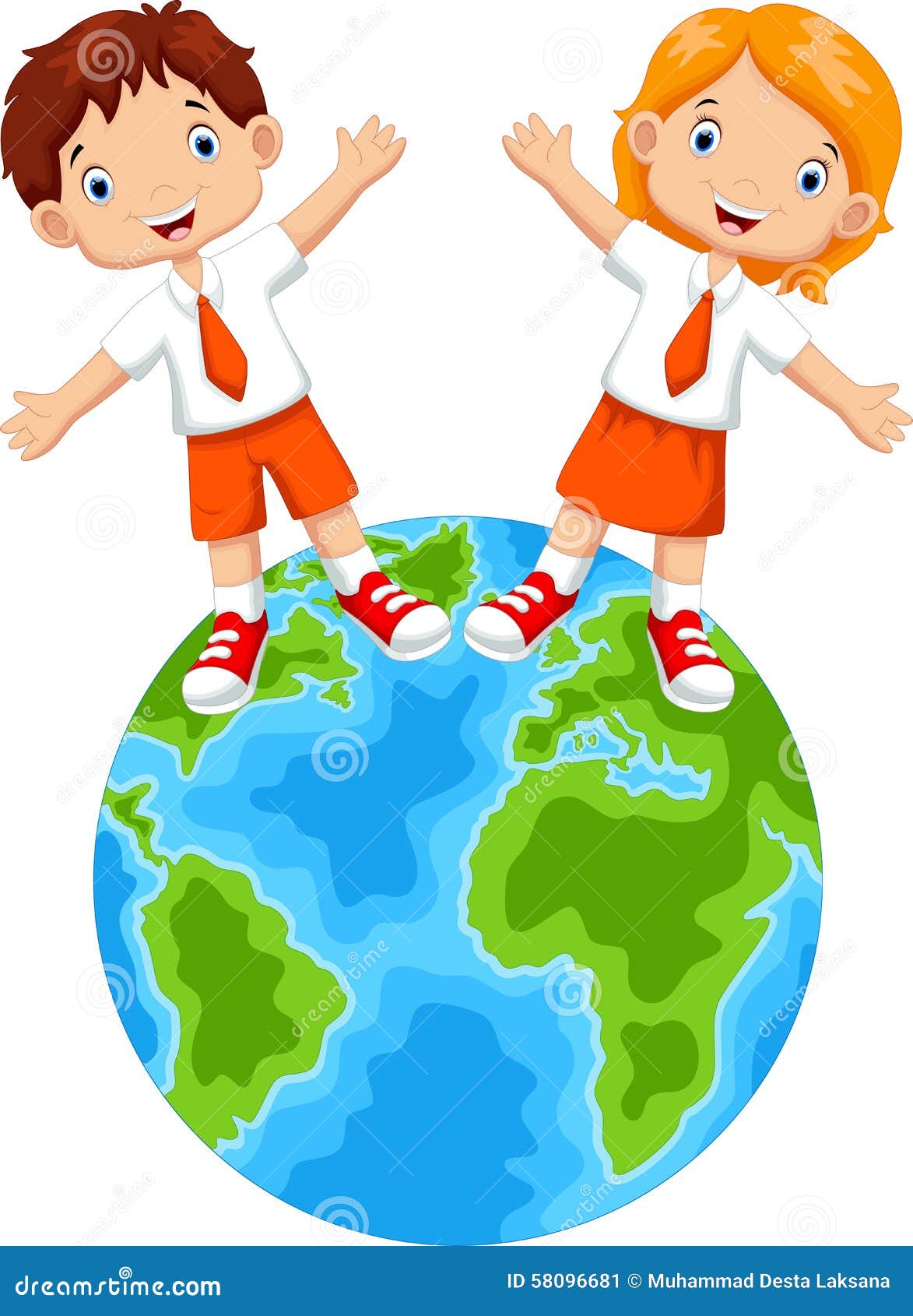 Students and Globes Cartoon Stock Illustration - Illustration of europe ...