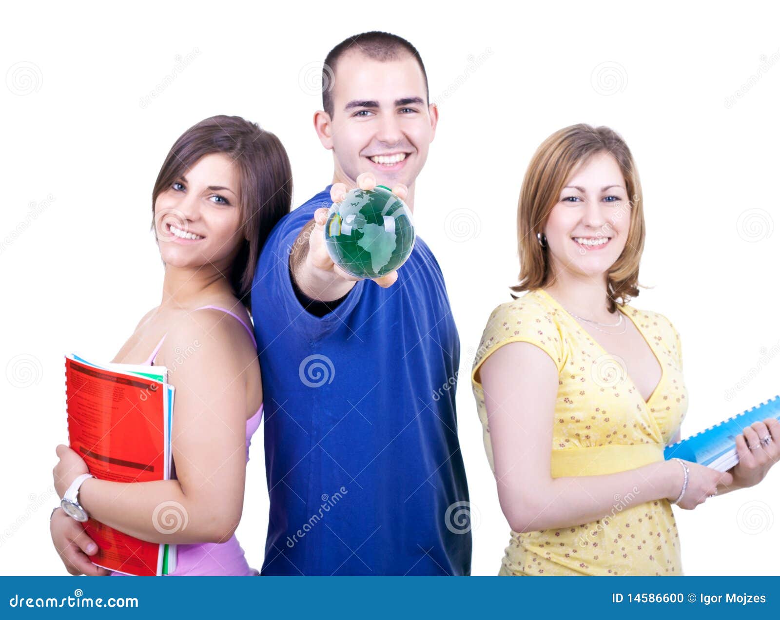 Students and green planet stock photo. Image of learning - 14586600