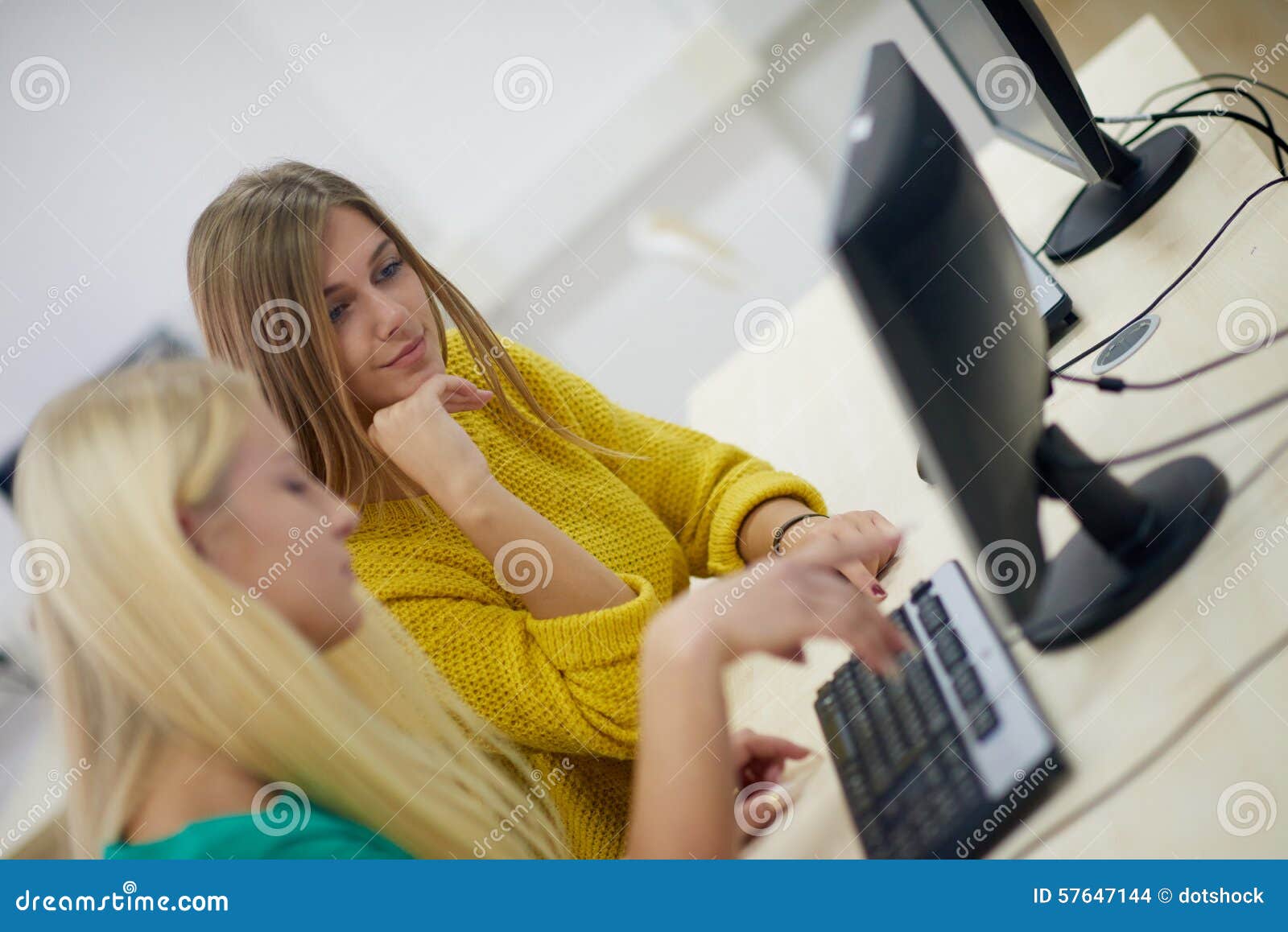 Students Group in Computer Lab Classroom Stock Photo - Image of school ...