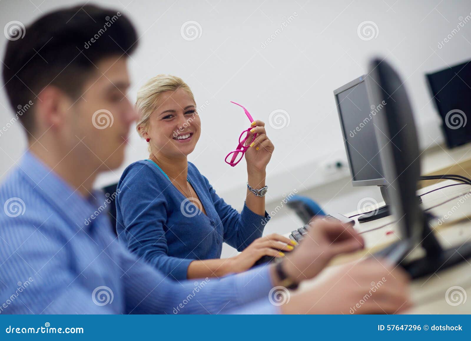 Students Group in Computer Lab Classroom Stock Photo - Image of ethnic ...