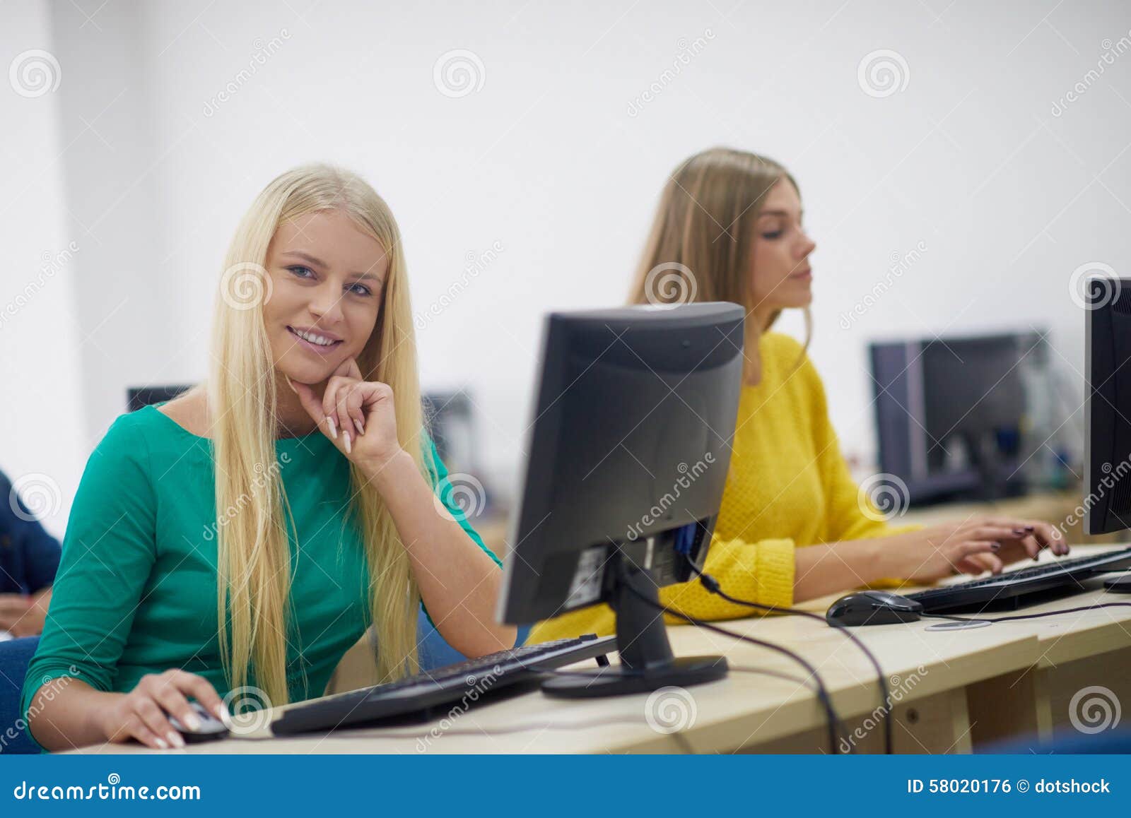 Students Group in Computer Lab Classroom Stock Photo - Image of class ...