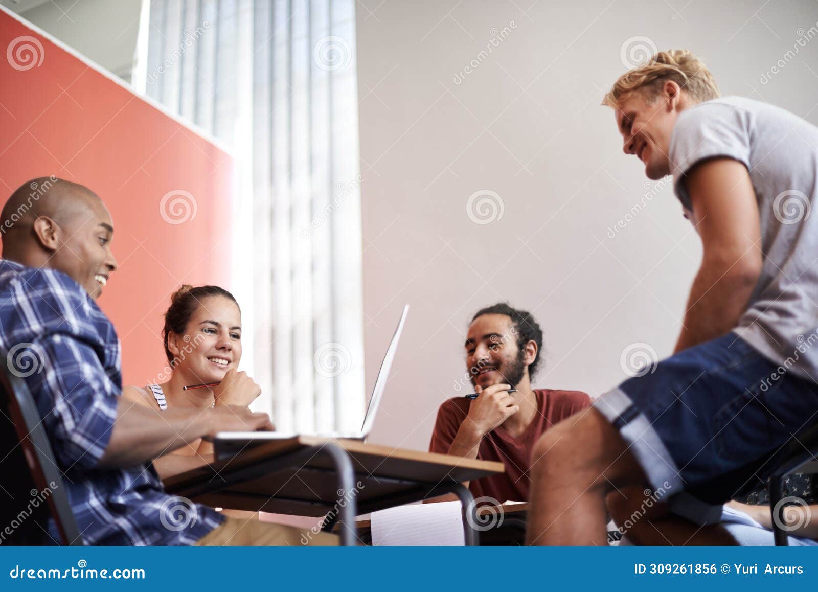 Students, Group and Laptop with Smile, Study and Learning for Education ...