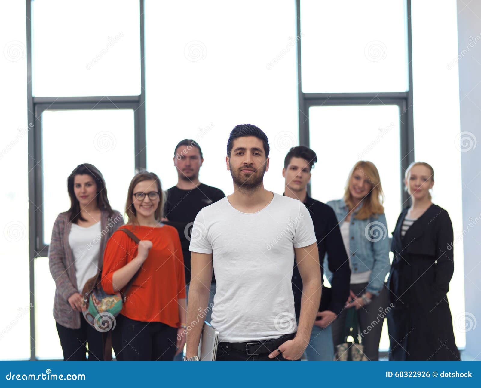 Students Group Standing Together As Team Stock Photo - Image of adult ...