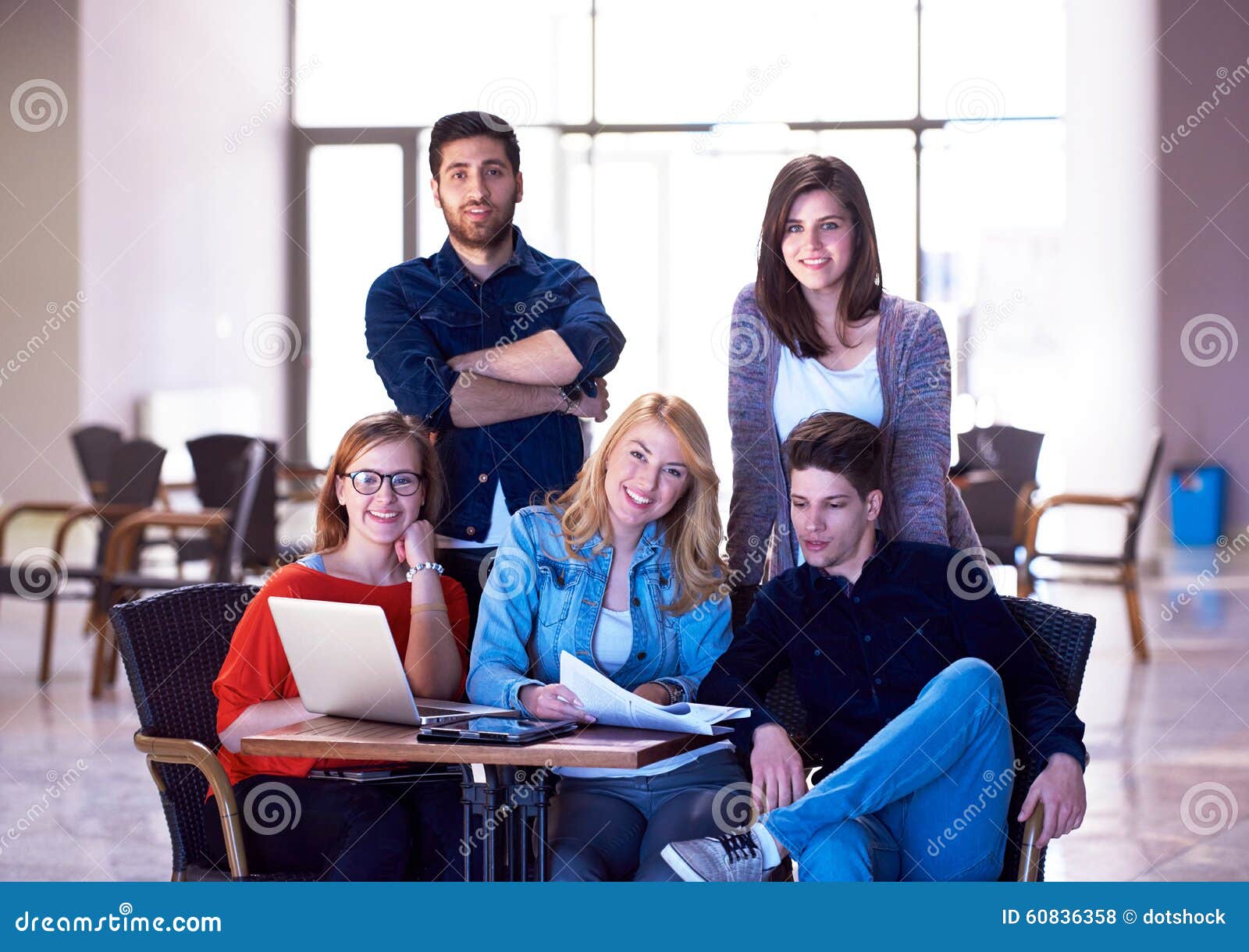 Students Group Standing Together As Team Stock Photo - Image of adult ...