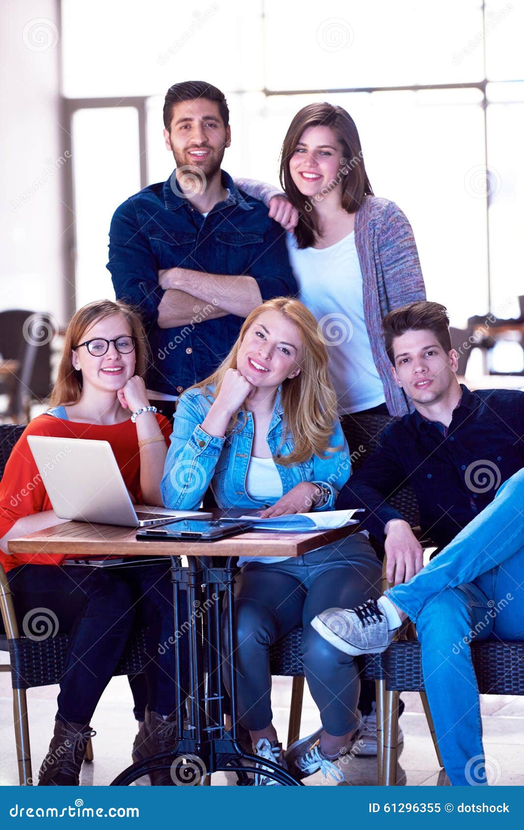 Students Group Standing Together As Team Stock Image - Image of college ...