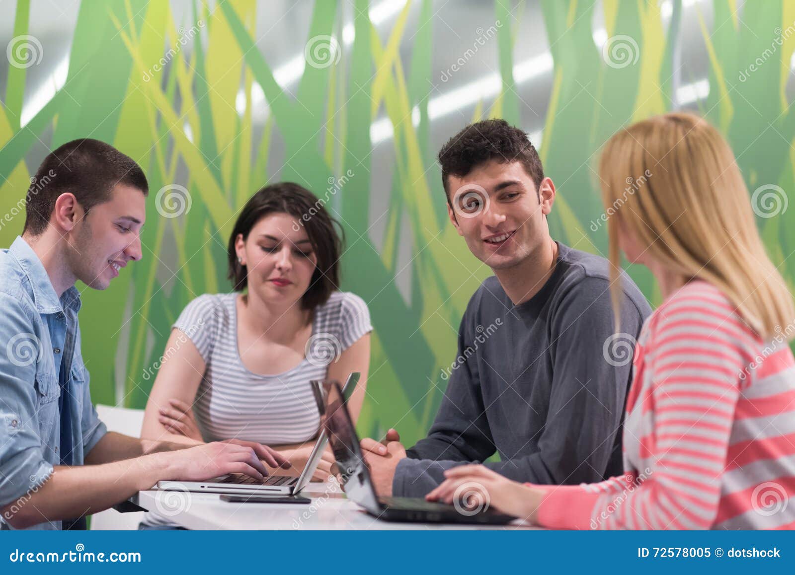 Students group study stock image. Image of cheerful, research - 72578005