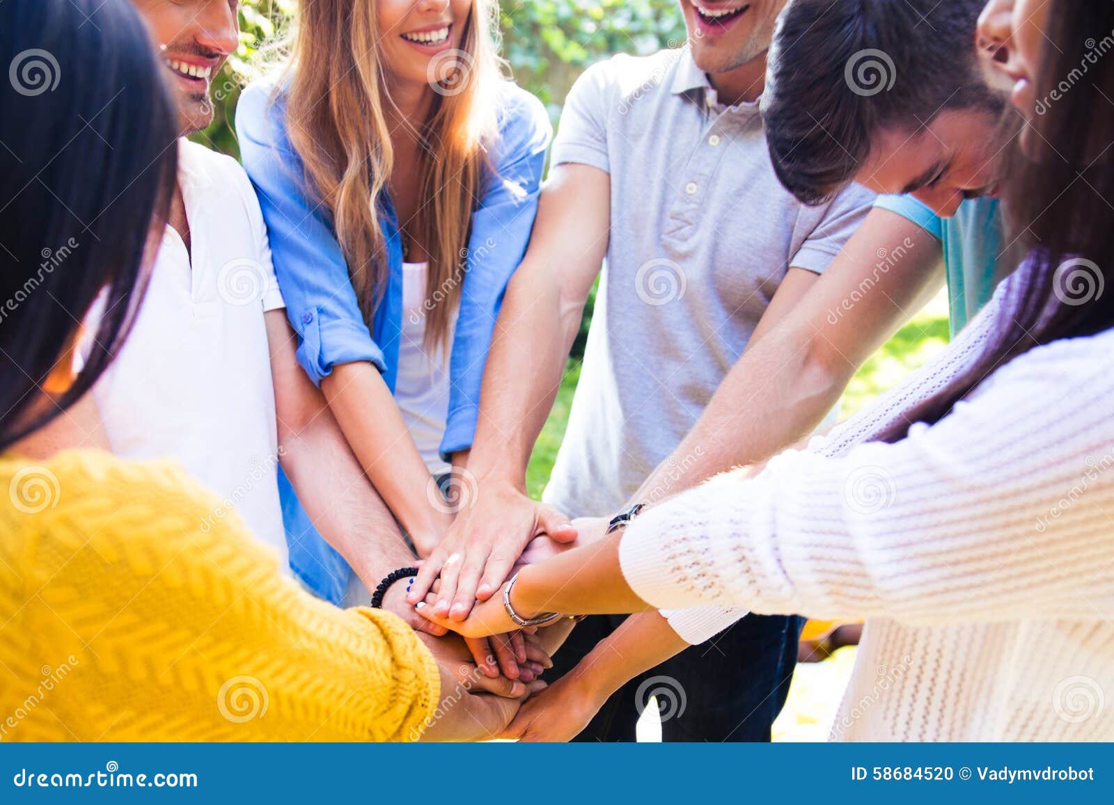 Students hands together stock photo. Image of beautiful - 58684520