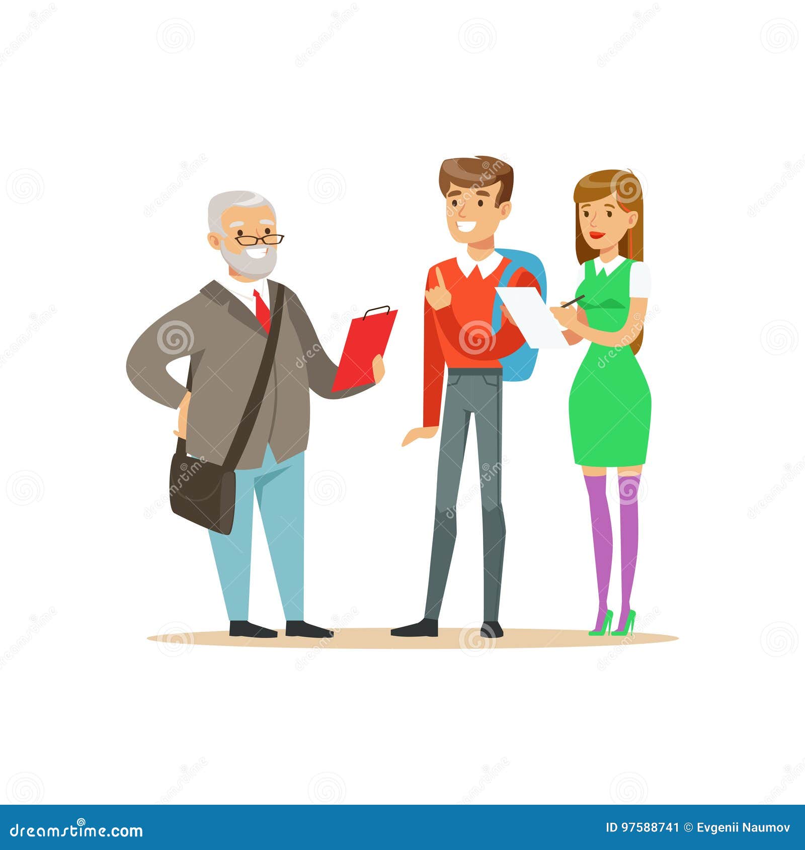 Students Having a Discussion with Their Professor, High School ...