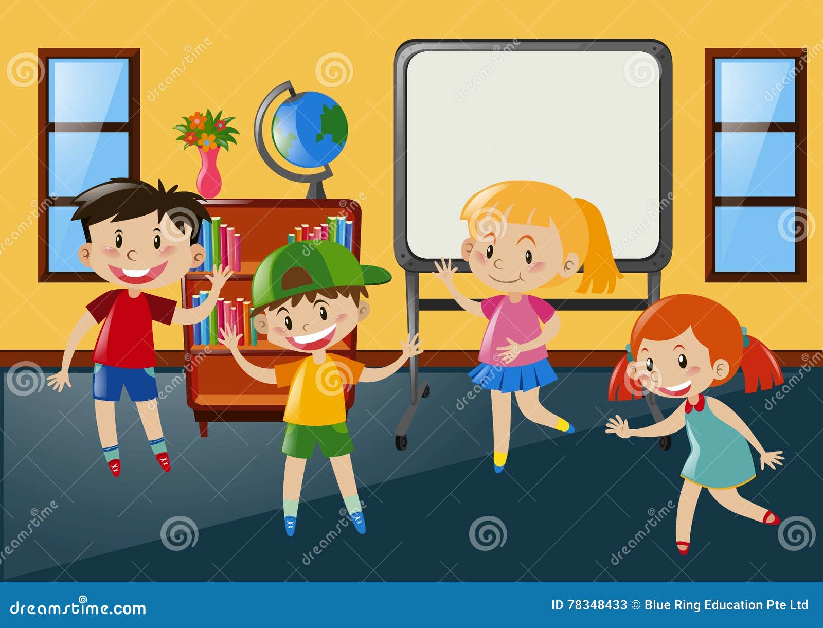 Students Having Fun in Classroom Stock Vector - Illustration of graphic ...