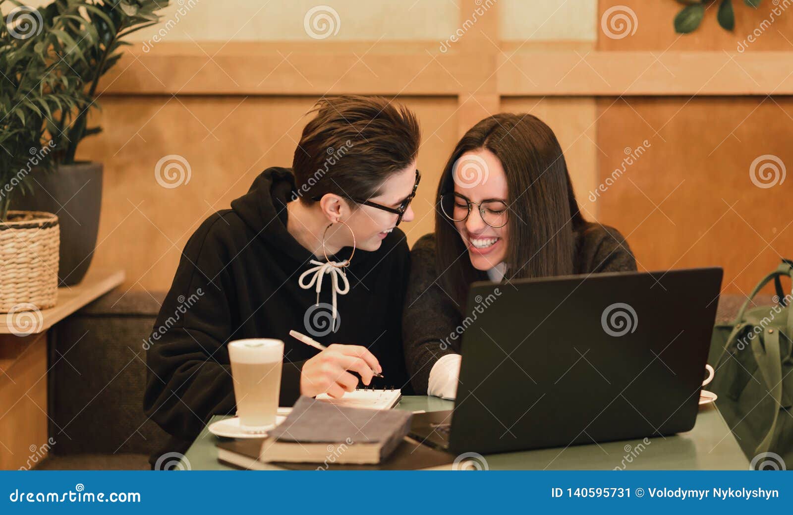 Students Having Fun while Learning Stock Image - Image of netbook ...