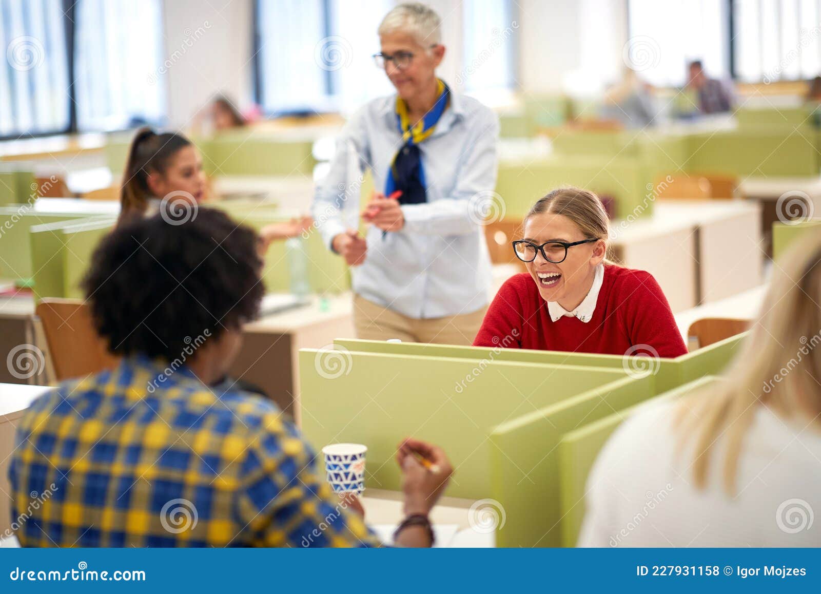 Students Having Fun at a Lecture Stock Photo - Image of lecturer ...