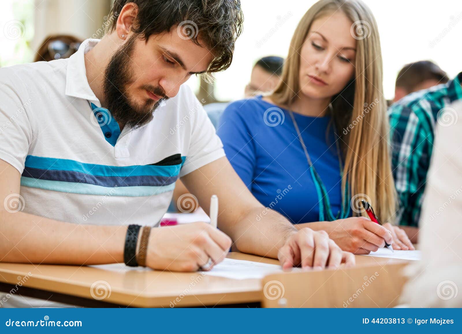 Students having test stock image. Image of looking, sitting - 44203813