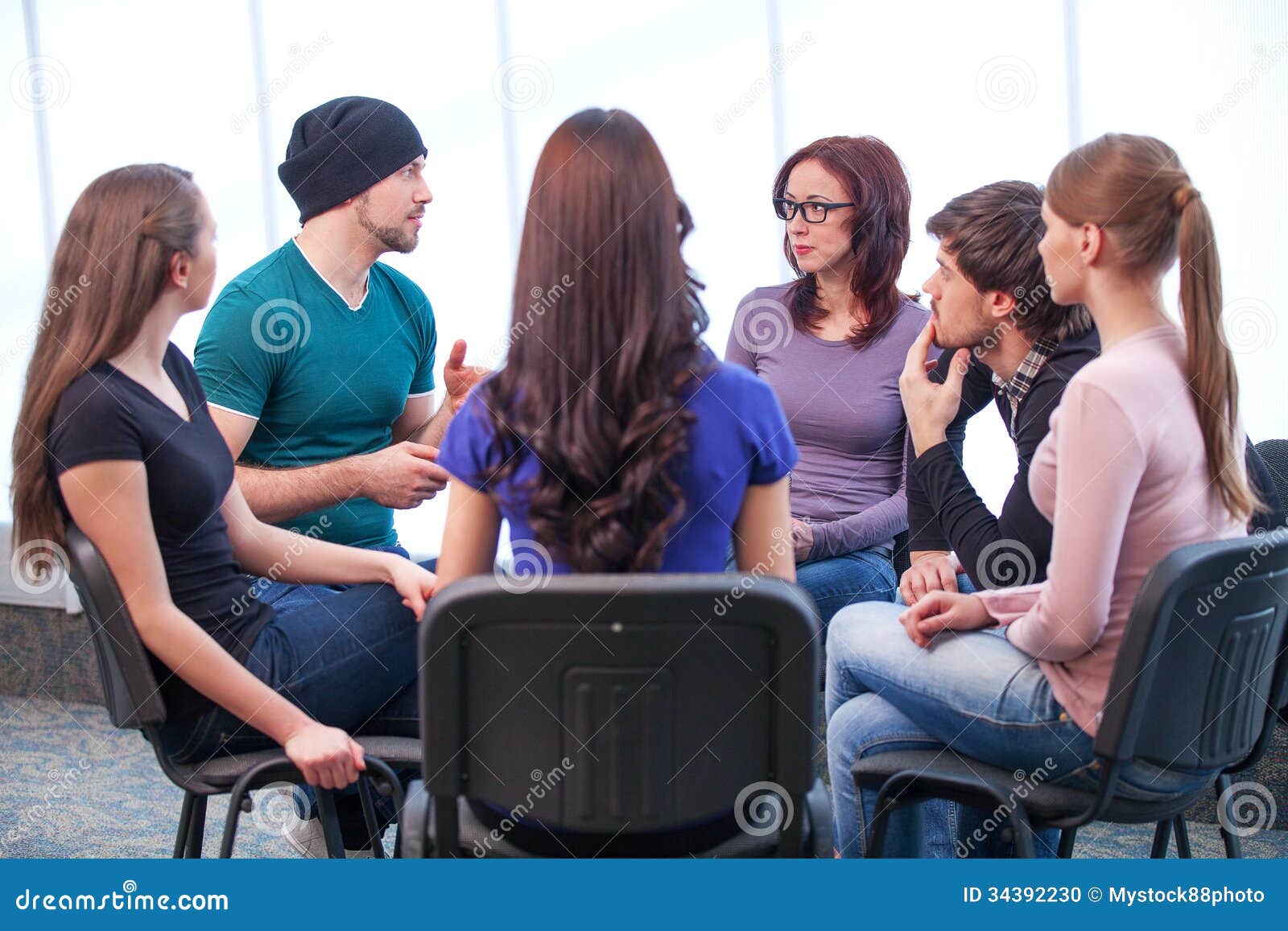Students having workshop. stock photo. Image of male - 34392230