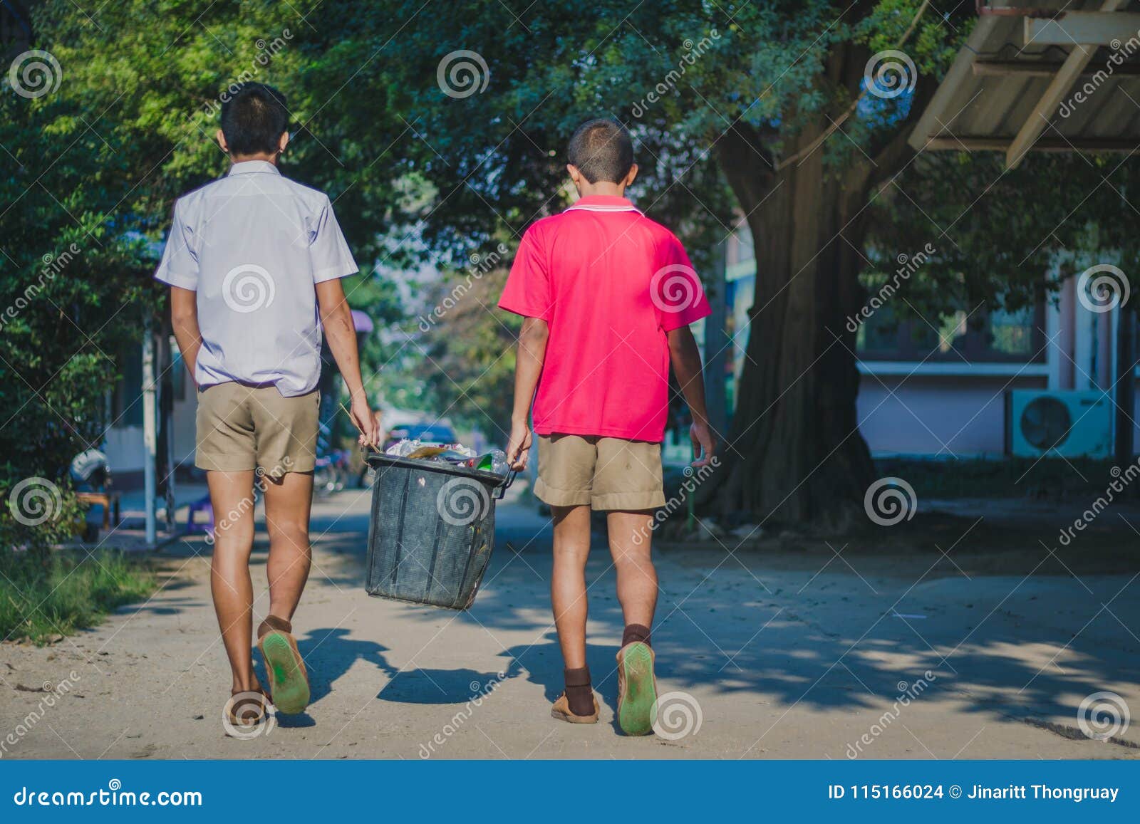 Students Help To Remove Rubbish from the Classroom To Pile Waste ...