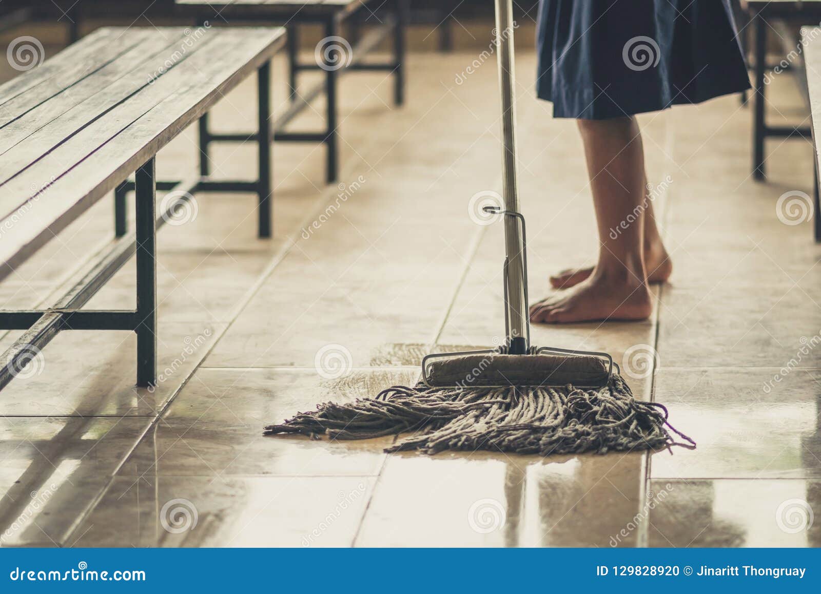 Students Help To Rub the Floor Stock Photo - Image of maid, confederate ...